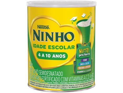 Leite em Pó Integral Nestlé Ninho Idade Escolar Lata 380g - Leite em Pó ...