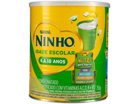 Leite em Pó Integral Nestlé Ninho Idade Escolar Lata 750g - Leite em Pó ...