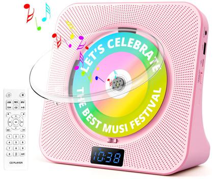 Leitor de CD de Mesa ROADOM com Bluetooth e Alto-Falantes - Leitor e ...