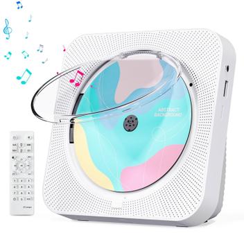 Leitor de CD Portátil ENVYCLOUD com Bluetooth - HiFi - Branco - Leitor ...