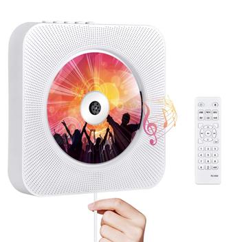 Leitor de CD portátil Qoosea com Bluetooth para montagem na parede ...