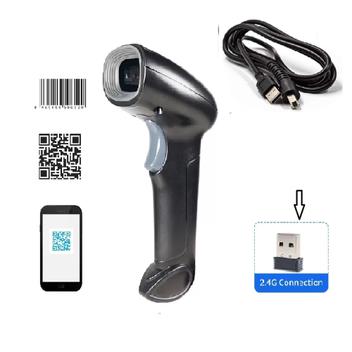 Leitor de QR CODE e Código de Barras 1D/2D Conexão Sem Fio USB 2.4Ghz ...