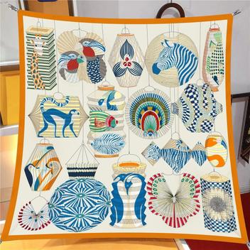 Lenço Quadrado De Seda Feminino Sarja Impressão Hijab Bandana Praia ...