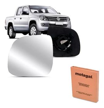Lente Com Base Retrovisor Amarok 10 A 22 - Lado Esquerdo (Motorista ...