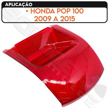 Lente Lanterna Traseira Honda Pop 100 2009 A 2015 Stlu - Lente da ...