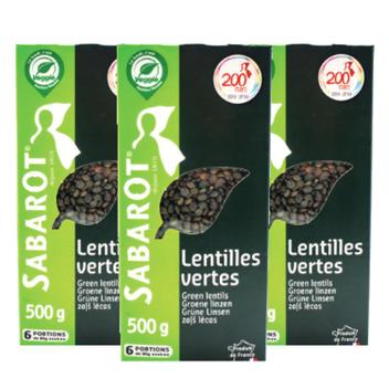 Lentilhas Verdas da Franca SABAROT 500g (3 pacotes) - Lentilha ...