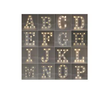 Letra Luminária Led 3d Decorativa Festa - Escolha De De A-z - Gabiplast ...