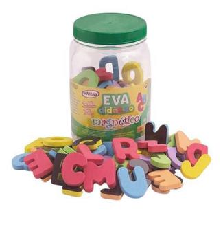 Letras Eva Didático Abc Vogais Móvel Magnético 93Peças 8Mm - Evamax ...