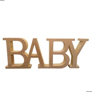 Letreiro Decorativo de Festas Baby Mdf Cru - FRZMDF - Luminária de ...
