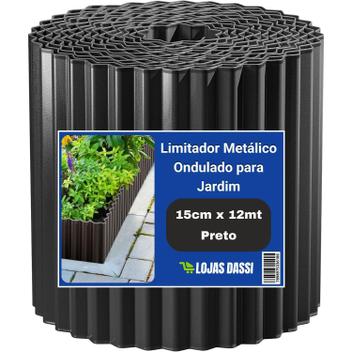 Limitador Metálico Ondulado Para Jardim 15Cm X 12Mt Preto - Montar E ...