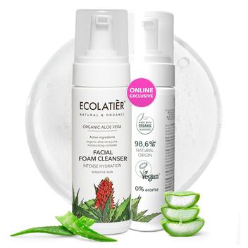Limpador facial espumante ECOLATIÈR 150mL com Aloe Vera orgânica - Limpeza Facial - Magazine Luiza