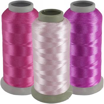 Linha Bordar 100% Poliester 120g Cone 4000m Cor Rosa Pink - Qian Suo ...