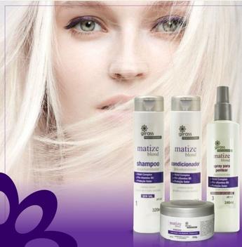Linha Matizadora completa Matize Blond Desamareladora Kit Shampoo ...
