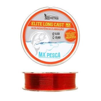 Linha MX Pesca - Elite Long Cast 300m - Vermelha - Linha de pesca ...