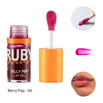 Lip Oil Jelly Pop! - Ruby Kisses - Lip Balm - Magazine Luiza