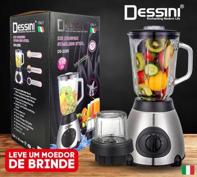 Liquidificador Copo Vidro 220V 1,5l Inox + Moedor de Grãos - Dessini ...