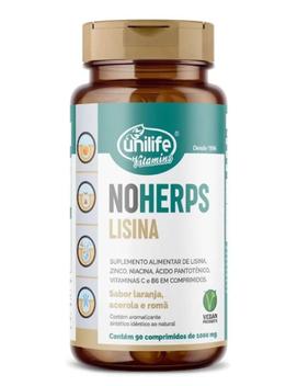 Lisina 90 Comprimidos 1000mg NoHerps Unilife - Multivitamínico ...