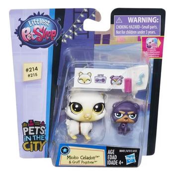 Littlest Pet Shop Lps Mioko Celadon E Gruff Pugstone 214 - Bonecos ...