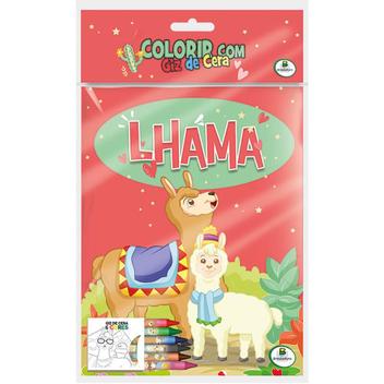 Livro - Colorir com Giz de Cera: Lhama - Livros de Entretenimento ...
