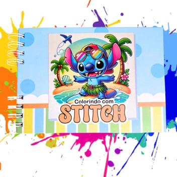 Livro Colorir Stitch Estilo Bobbie Goods 50 Desenhos Caderno Capa Dura ...