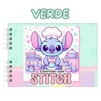 Livro Colorir Stitch Verde Estilo Bobbie Goods Capa Dura - Livro De ...