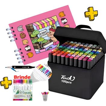 Livro De Colorir Bob Good Para Desenhar + Kit Conjunto 100 Canetinhas ...