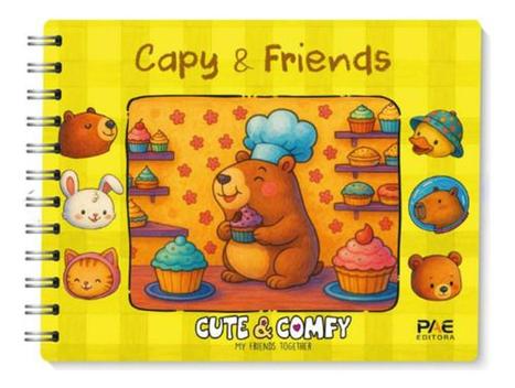 Livro De Colorir Capivara Livro Cute E Comfy Para Colorir Capy E ...