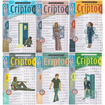 Livro de Passatempos Coquetel Cripto Médio Coletânea Kit 6 Volumes Com 48 Páginas - Livros de ...