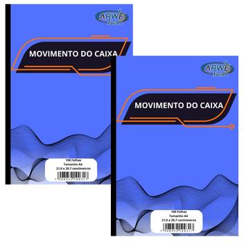 Livro Movimento Do Caixa A4 100 Folhas 2 Unidades - Arwetech - Livro Caixa - Magazine Luiza