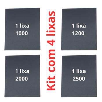 Lixa 1000 1200 2000 2500 d'água kit 1 de cada Polimento Lixamento ...