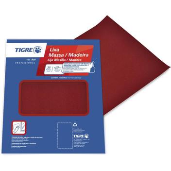 Lixa 800 MASSA/MADEIRA Fina 220 Pacote com 25 Unidades - Pinceis Tigre ...