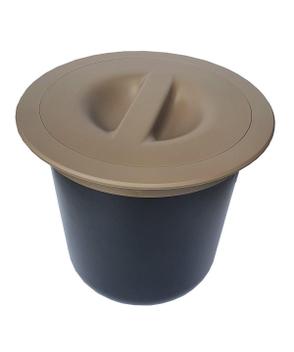 Lixeira de embutir redonda 8 litros cappuccino - metasul - Lixeira de ...