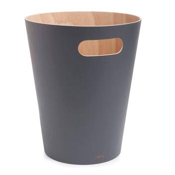 Lixeira de Madeira Umbra Cinza 7,5L - Lixeira e Cesto de Lixo ...