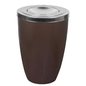 Lixeira Fibra de Vidro Bronze Fosco 50l com Tampa Basculante em ...