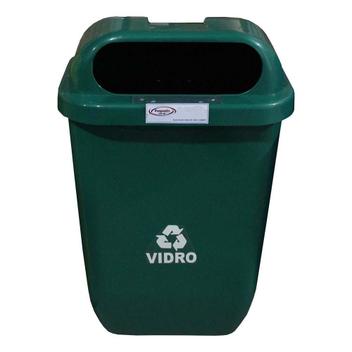 Lixeira para Coleta Seletiva de Vidro 50 Litros Verde - Proposto ...