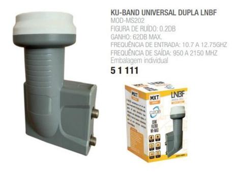 Lnbf Banda Ku Duplo Universal 62db 950/2150 Mhz - mxt - SAT Fiscal ...