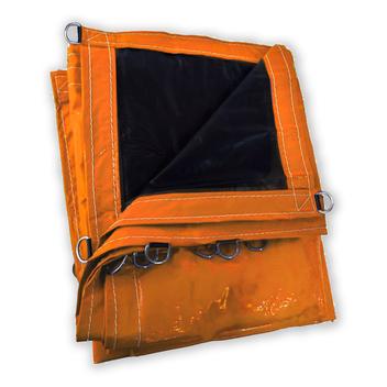 Lona Caminhão Locomotiva PVC Tipo Lonil Laranja/Preto Com Argola 7x5 ...