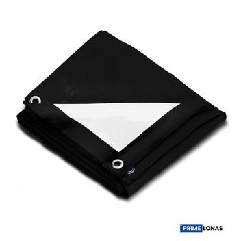 Lona multiuso Impermeável 4x8 510 Branca e Preta S/Ilhos - Primelonas ...