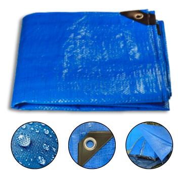 Lona Plástica Azul 3x4 Com Ilhós Impermeável Para Cobertura Camping ...