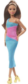 Looks de Boneca Barbie Moderna - Cabelo Castanho e Vestido de Um Ombro ...