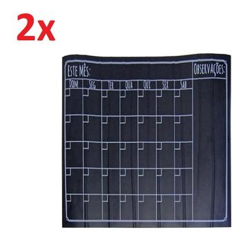 Lousa Calendário Kit 2 - Organizador Tarefas - 44x60 cm - Fuxing ...