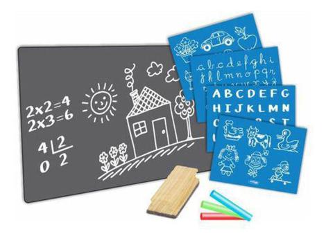 Lousa Infantil Blackboard 30x22cm Com Giz e Apagador - Cortiarte ...