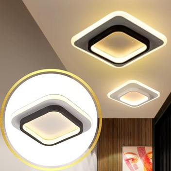 Luminária 24cm Duplo LED 24 Watts 3 Cores Lustre Teto Plafon Gimpo KJGD ...