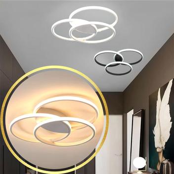 Luminária 3 Anéis LED 24 Watts Arandela Plafon Teto Parede Gimpo KJGD ...