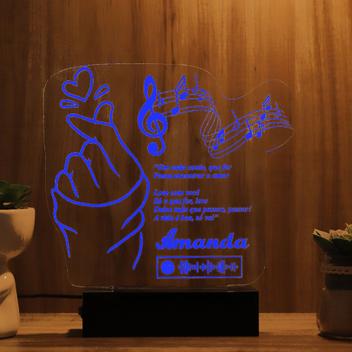 Luminária Abajur Kpop Spotify LED Azul - Bold - Luminária - Magazine Luiza