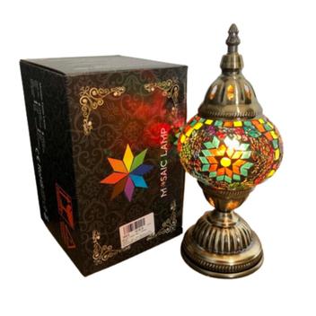 Luminária Abajur Turco Mosaico Colorido Vidro E Metal 30cm - Mosaic ...