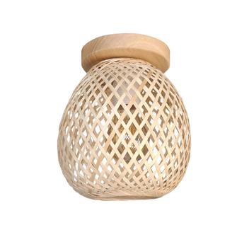 Luminaria De Bambu Teto Artesanal Fibra Natural Sala Nat93 - Acende a ...