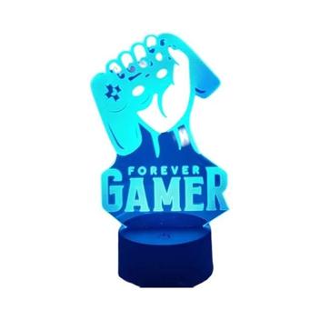 Luminária de Mesa Gamer RGB 3D LED - Iluminação para Quarto Infantil ...