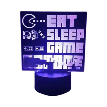 Luminária de Mesa Gamer RGB 3D LED - Iluminação para Quarto Infantil ...