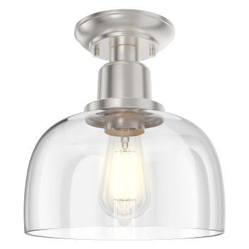 Luminária de Teto EAPUDUN Semi-Flush Mount com Abajur de Vidro ...